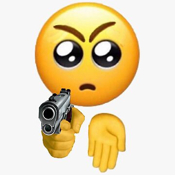 "face emoji with gun" Sticker for Sale by Albumfits | Redbubble