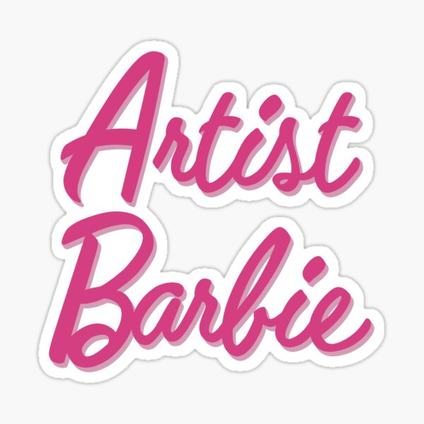 "Artist Barbie pink" Sticker for Sale by ghost-hugs | Redbubble