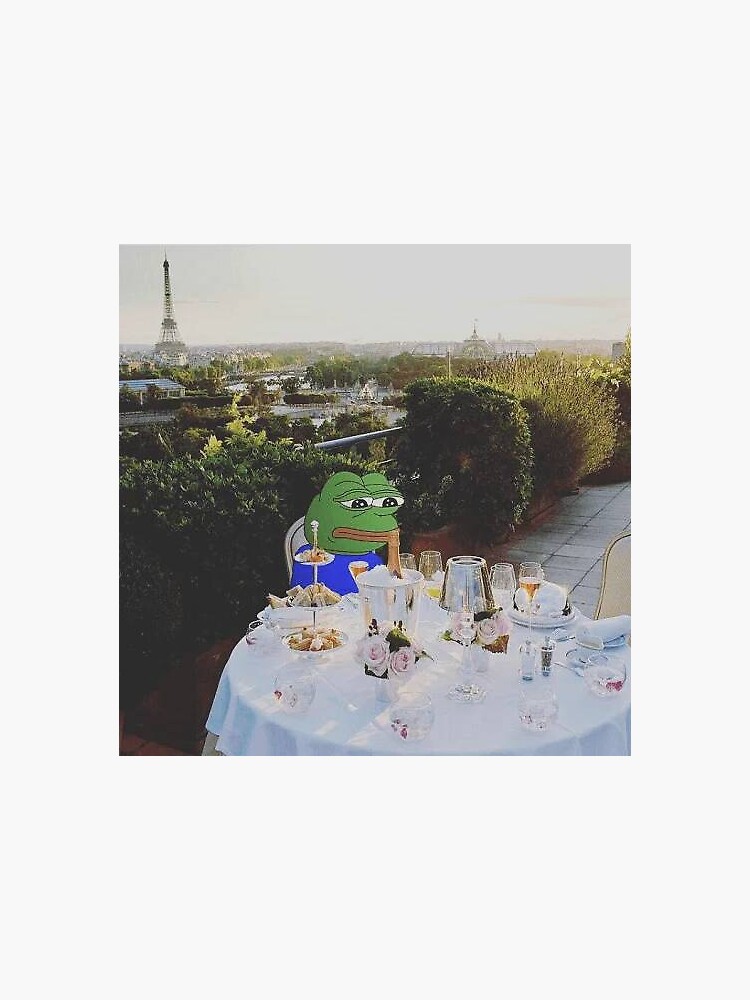 "Pepe having lunch alone" Sticker for Sale by epicstickers | Redbubble