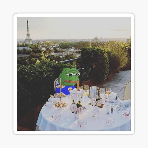 "Pepe having lunch alone" Sticker for Sale by epicstickers | Redbubble