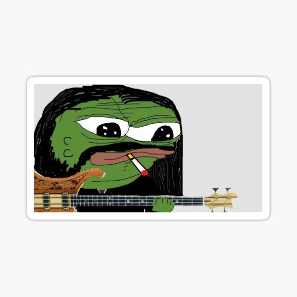 "Metal PEPE" Sticker by epicstickers | Redbubble