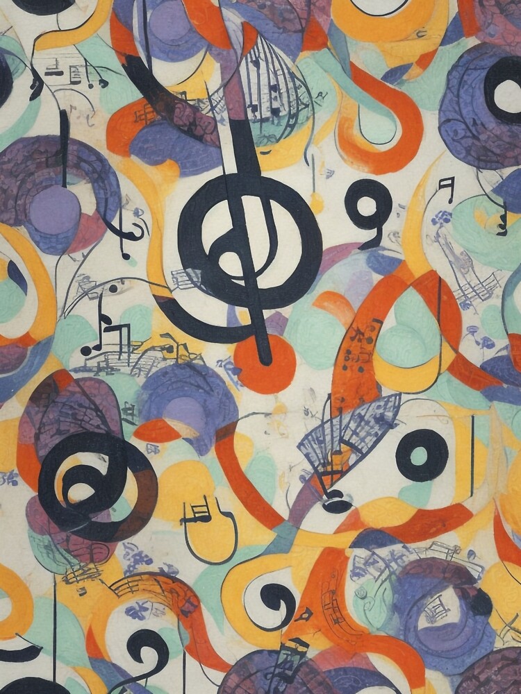 "#4 Harmonious Abstract Painting Design Inspired by Musical Notes ...