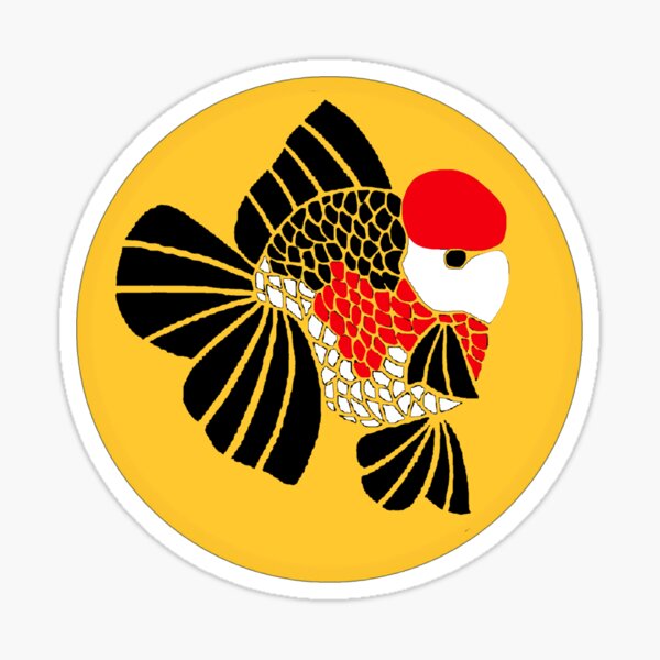 "Tri Color Oranda Goldfish 80923D" Sticker for Sale by Nosnah | Redbubble