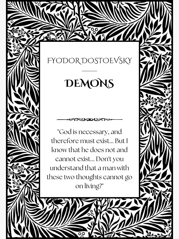 "Demons - Fyodor Dostoevsky Book cover " Sticker for Sale by Novelnook ...