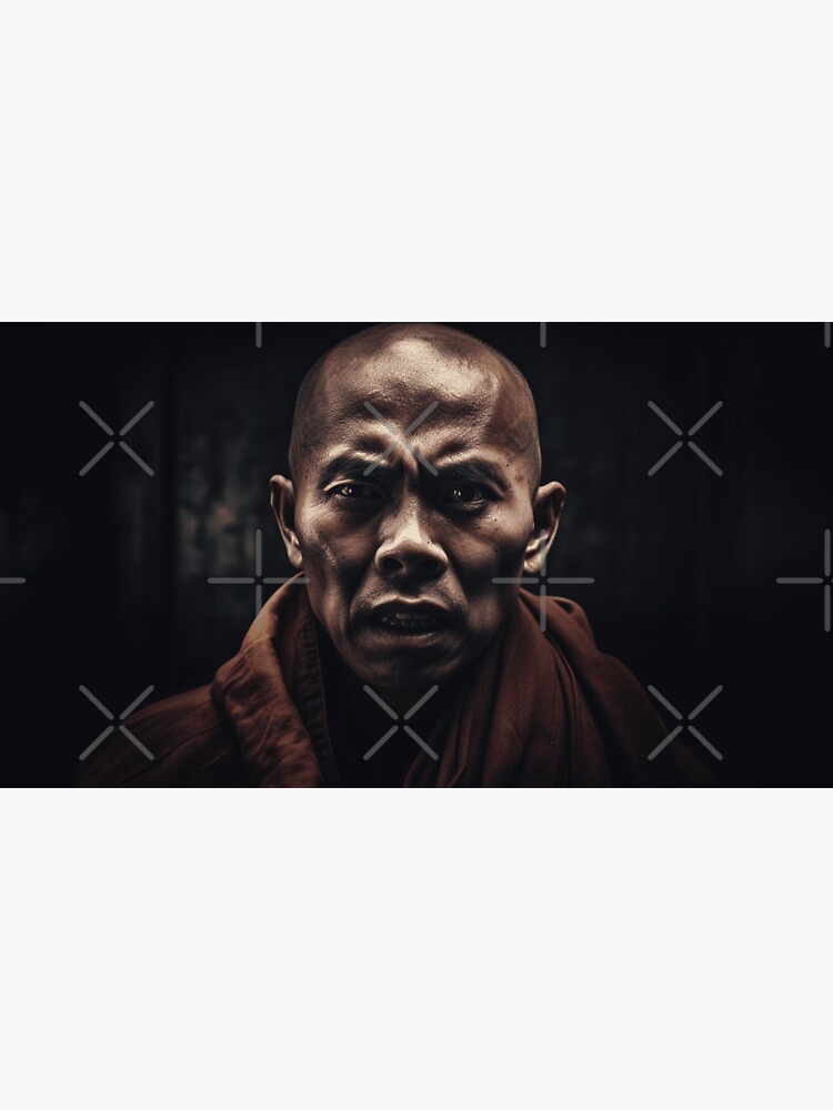 "An Angry Monk" Sticker for Sale by StudioRedKoala | Redbubble