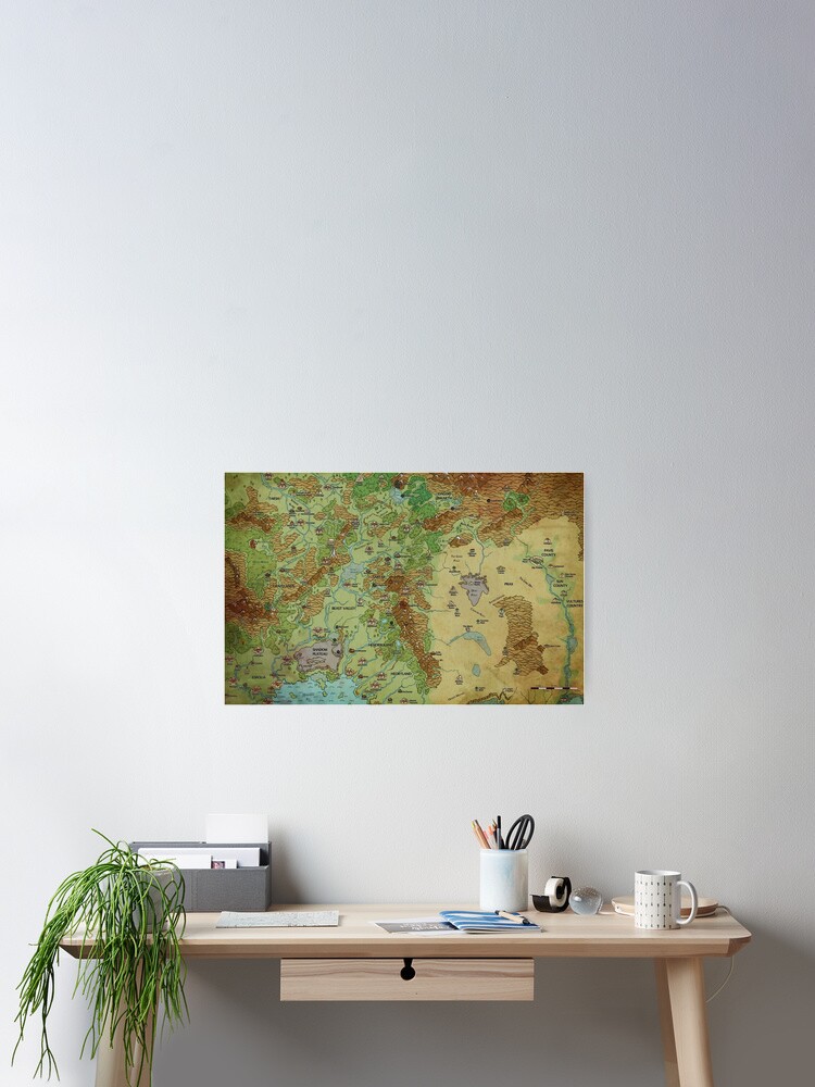 "Dragon Pass and Prax Map by Darya Makarava" Poster for Sale by ...