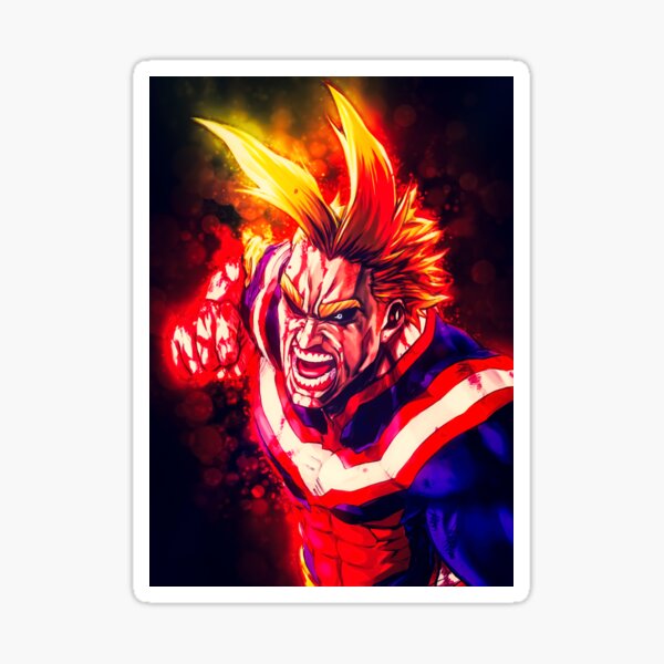 "All Might My Hero Academia " Sticker for Sale by Spacefoxart | Redbubble