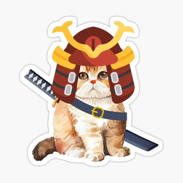 "Furry Samurai" Sticker for Sale by americancheez | Redbubble
