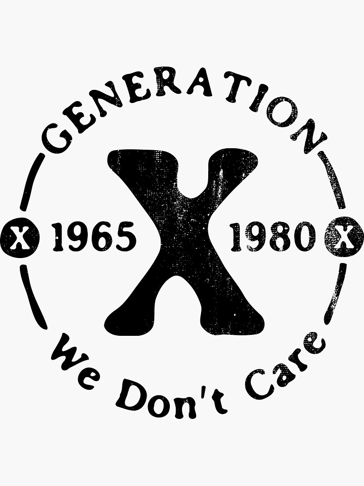 "Generation X" Sticker for Sale by KickStart-Molly | Redbubble