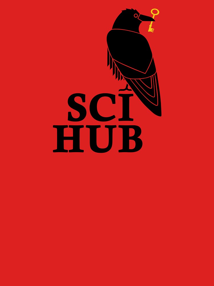 "SCI-HUB text narrow black (fine for dark backgrounds)" T-shirt for ...