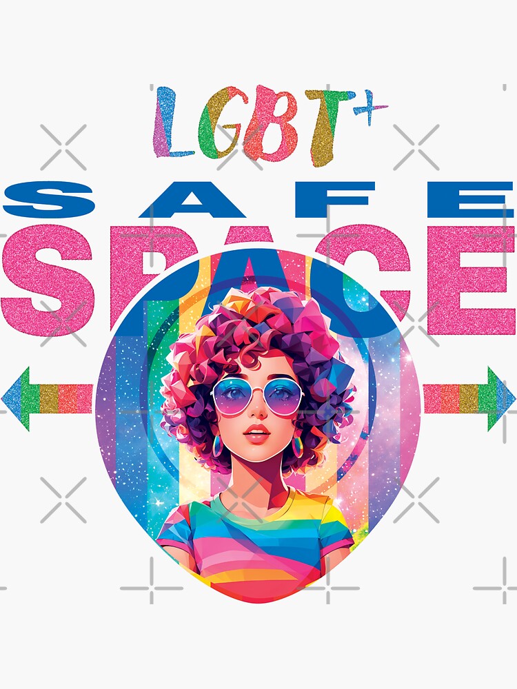 "LGBT Plus Safe Space Rainbow Community Sign Affirming You Are Safe ...