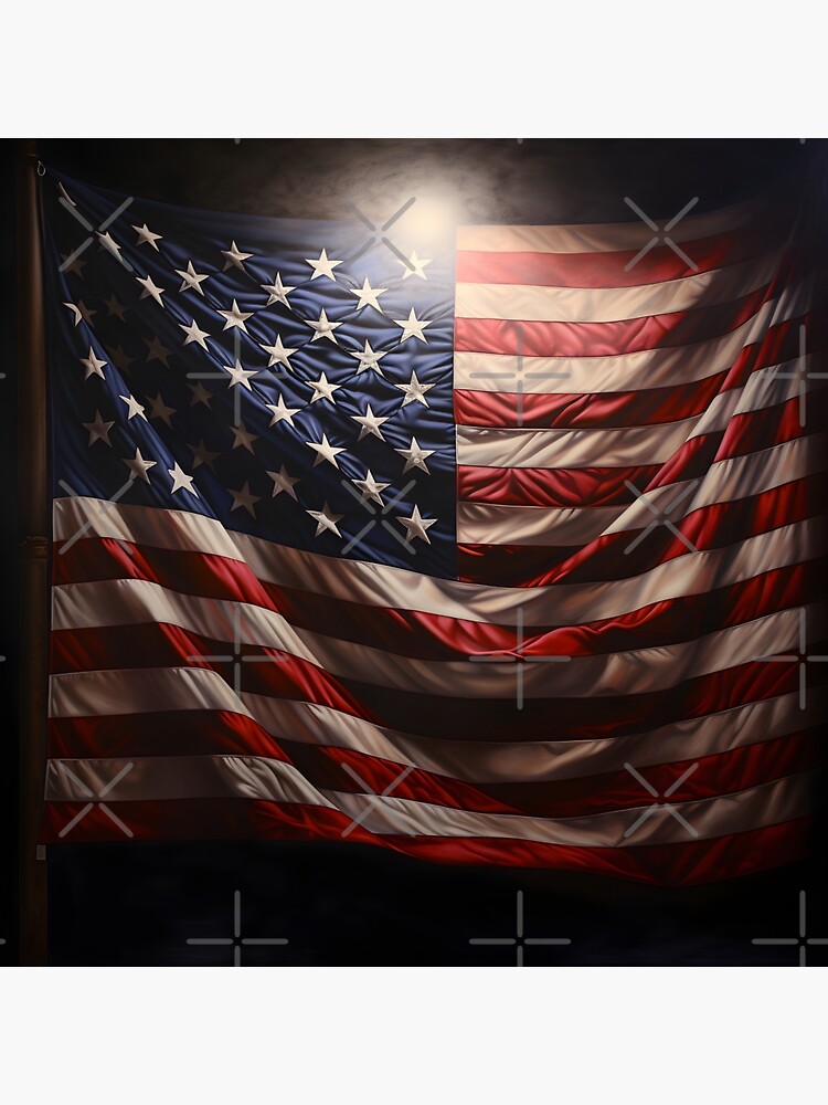 "American flag digital print" Sticker for Sale by dcrc | Redbubble