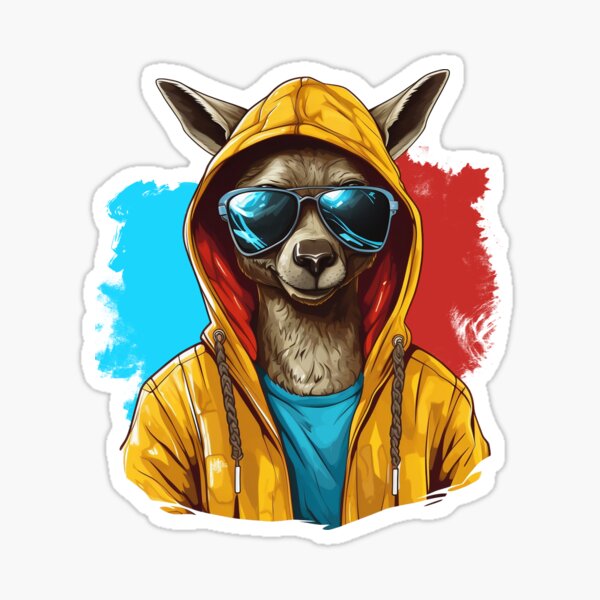 "Graffiti Roo: Street-Style Kangaroo Edition | Kangaroo Lovers" Sticker ...