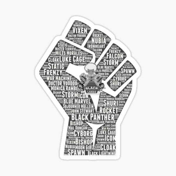 "Fist of Power" Sticker for Sale by Black Comic Lords | Redbubble