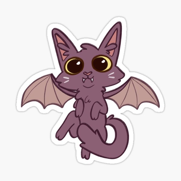 "Bat Cat" Sticker for Sale by beeofthebumble | Redbubble