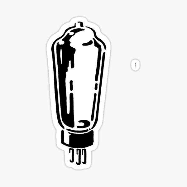 "Old Vacuum tube drawing" Sticker for Sale by SerifsWhiskey | Redbubble