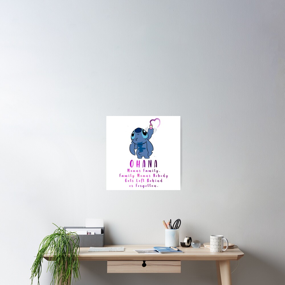 "Lilo and Stitch Ohana" Poster for Sale by sarahxxdll | Redbubble