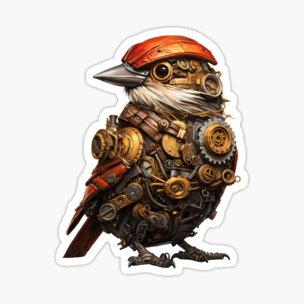 "Steampunk Bird made of Clockwork Gears" Sticker for Sale by ...