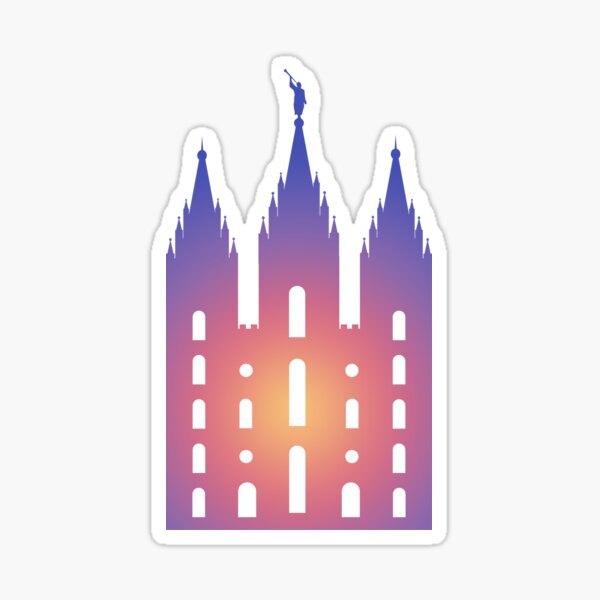 "Mormon Temple Sticker" Sticker for Sale by Inspired Creations Co ...