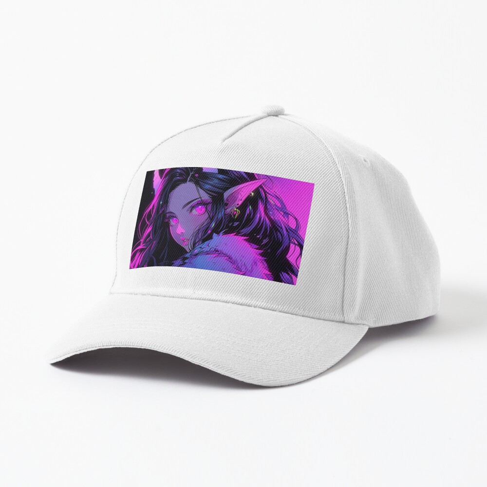 "Cute Purple Pink Preppy Demon Anime Girl" Sticker for Sale by ...