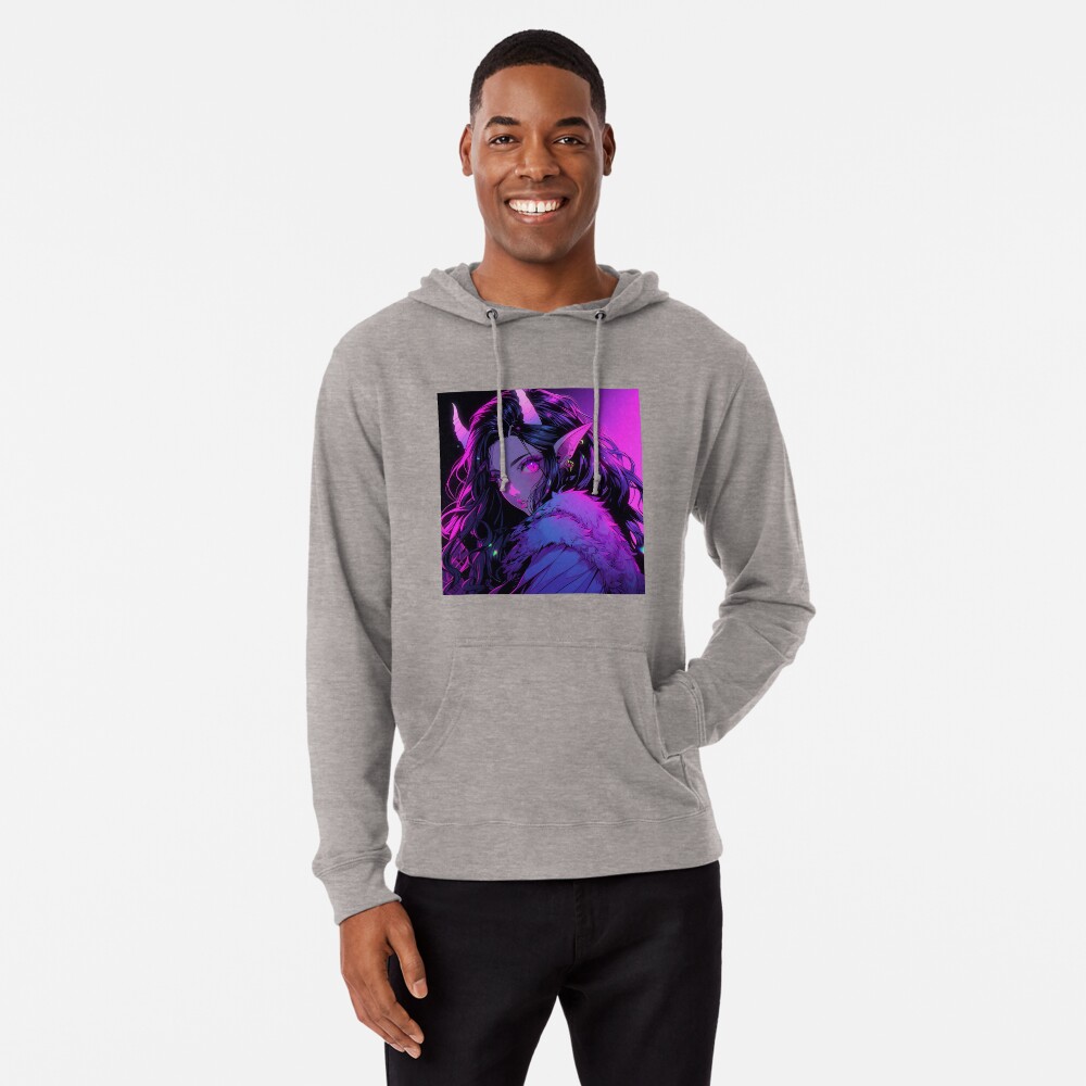 "Cute Purple Pink Preppy Demon Anime Girl" Sticker for Sale by ...