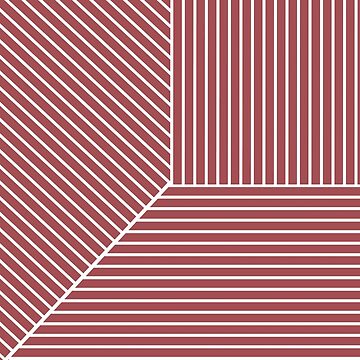 "Dark Red and White Minimal Modern Stripe Pattern Astro Dust 010-42-20 ...