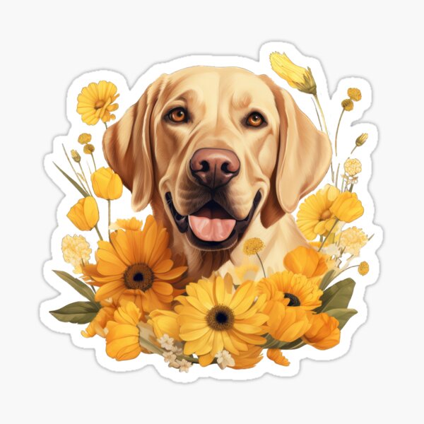 "Gorgeous Yellow Labrador" Sticker for Sale by ZombieLH | Redbubble