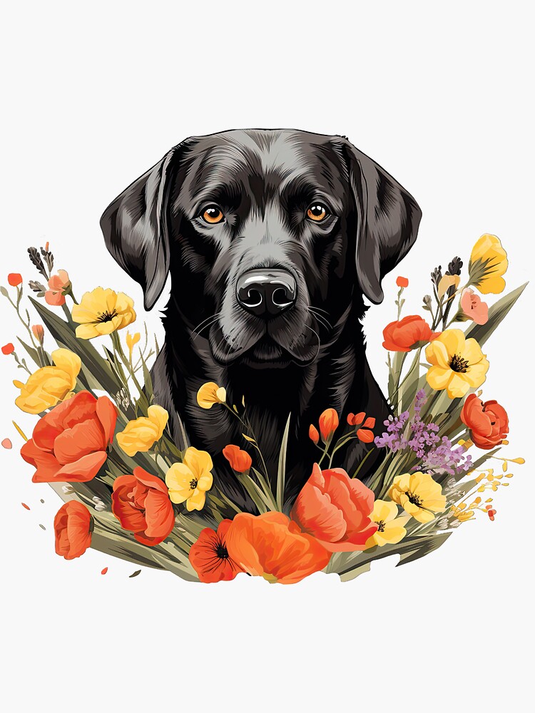"Beautiful Black Labrador " Sticker for Sale by ZombieLH | Redbubble