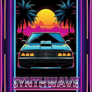 "80`s Synthwave- Car" Sticker for Sale by Gypsykiss | Redbubble