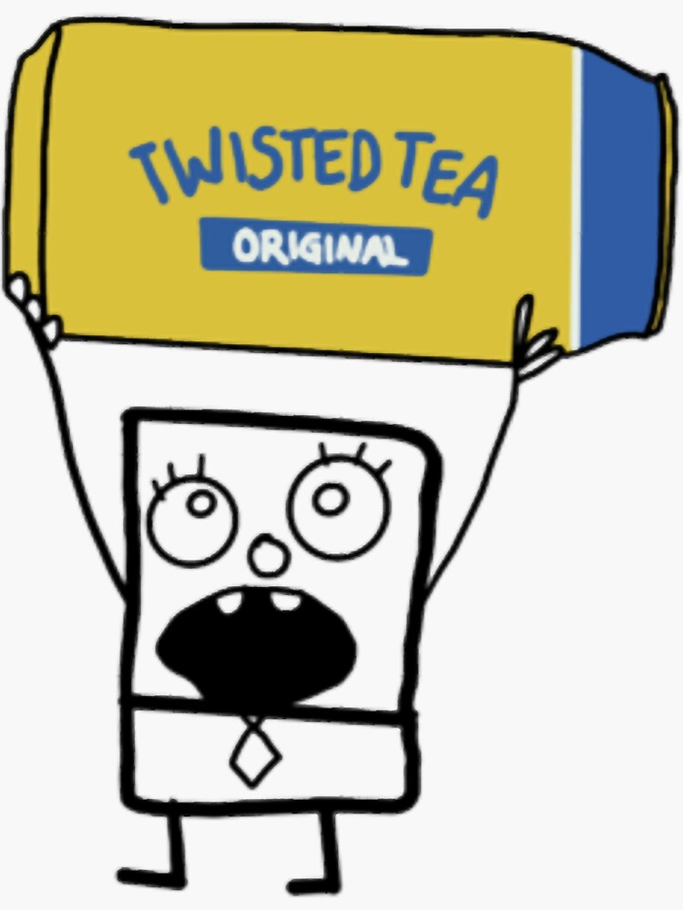 "Doodlebob twisted tea" Sticker for Sale by tyssfum | Redbubble