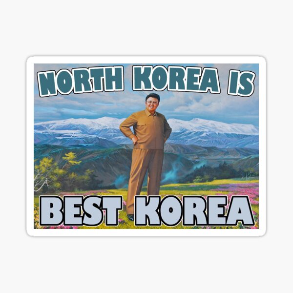 "North Korea Is Best Korea" Sticker for Sale by Joseph Finberg | Redbubble