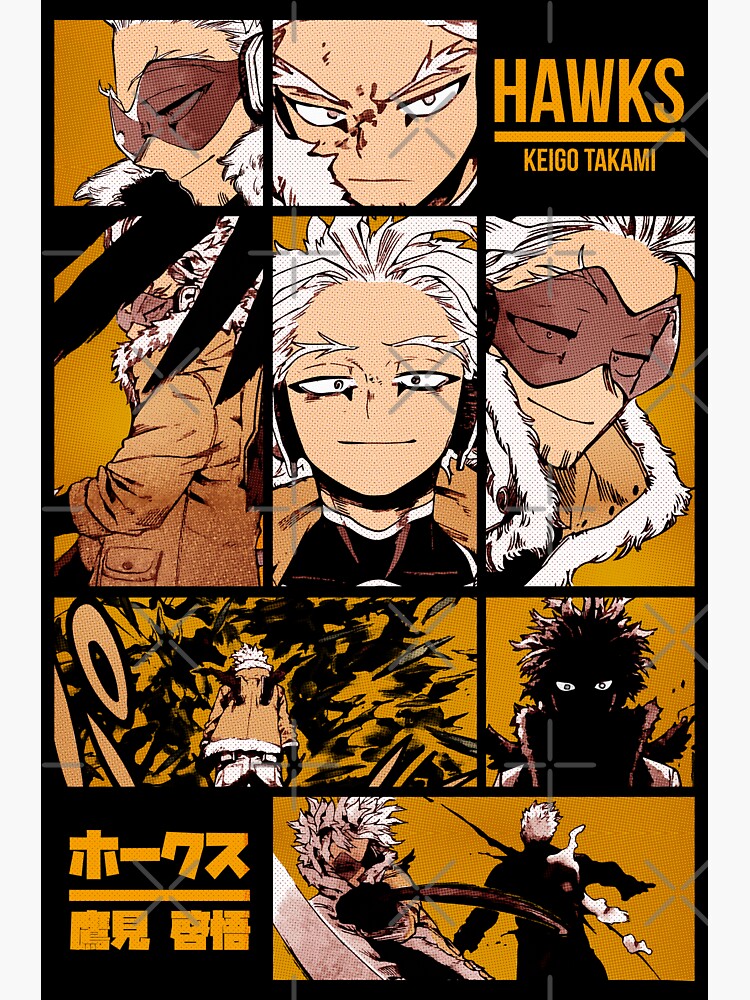 "Hawks Design || Manga Panel Design ||OG||" Sticker for Sale by Black Kitsune Argentina | Redbubble