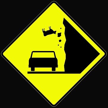 "178 Falling Cow Sign" Sticker for Sale by KrazyDazey | Redbubble