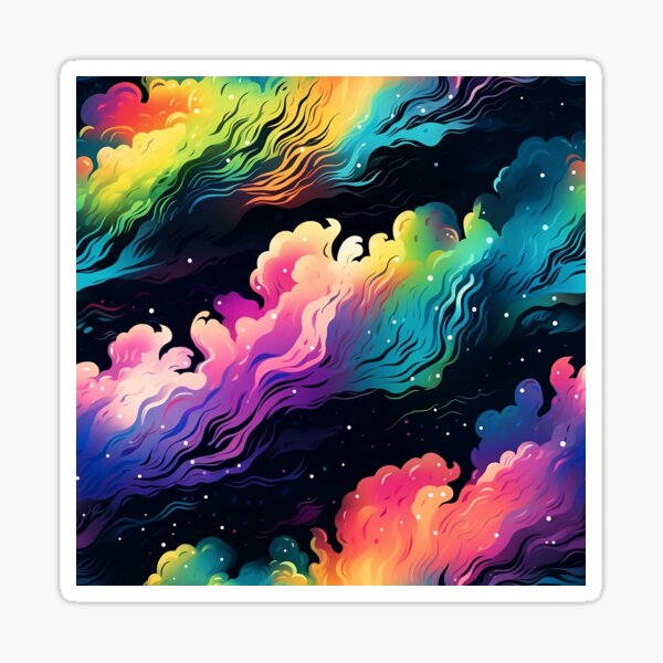 "Rainbow Clouds" Sticker for Sale by ComfortedPanic | Redbubble