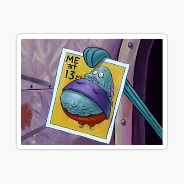 "Spongebob Bubbling Fat" Sticker by katherinenajor | Redbubble