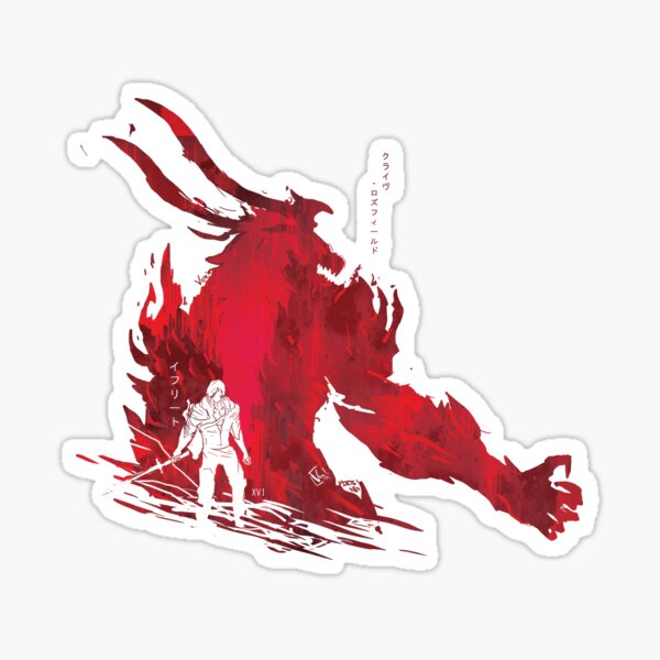 "Awakening Ifrit:Clive rosefield FFXVI" Sticker for Sale by vertei | Redbubble