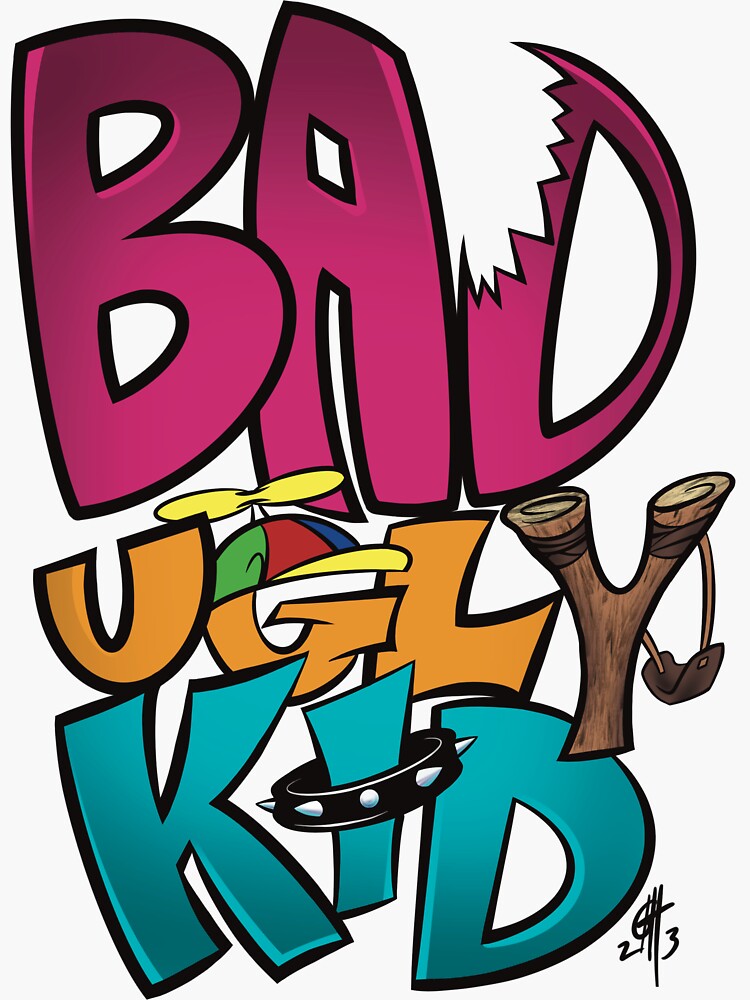 "BAD UGLY KID logo" Sticker for Sale by Gregory Murphy | Redbubble