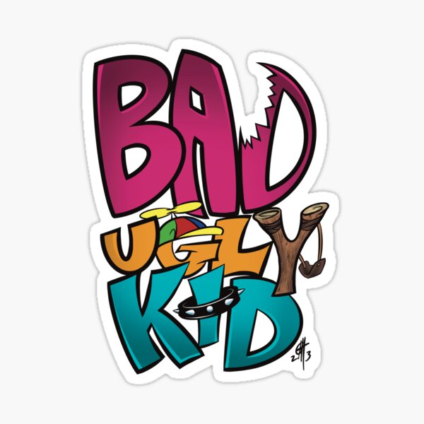 "BAD UGLY KID logo" Sticker for Sale by Gregory Murphy | Redbubble