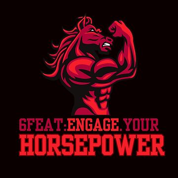 "6F Engage Your Horsepower" Sticker for Sale by Six Feat | Redbubble