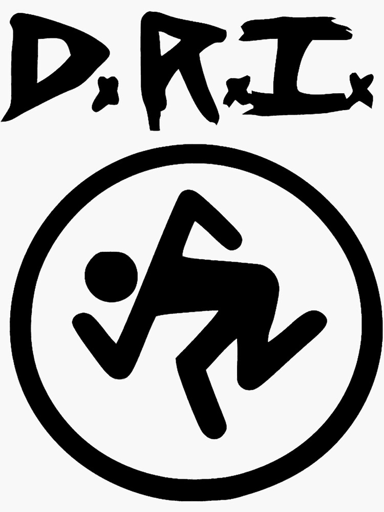 "DRI Dirty Rotten Imbeciles Rock Band American - Black Version" Sticker ...