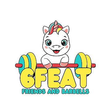 "6F Friends and Barbells" Sticker for Sale by Six Feat | Redbubble