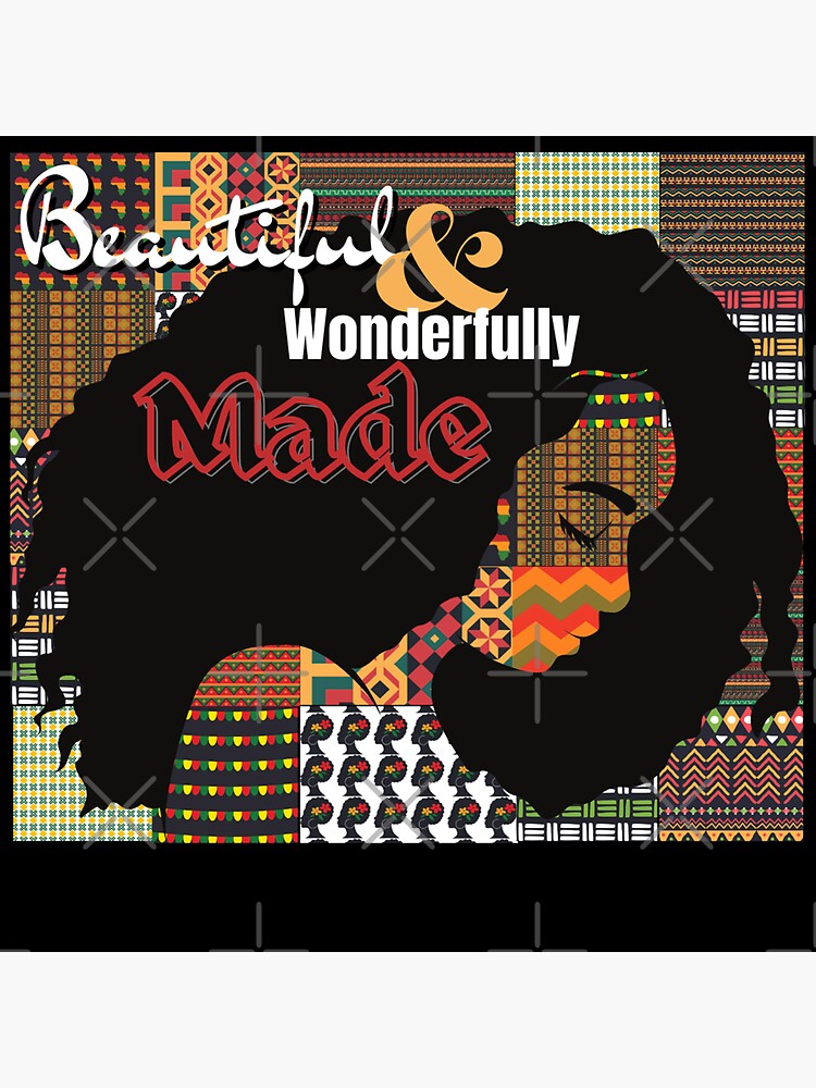 "Beautiful & Wonderfully Made Illustration - Positive Quotes" Sticker ...