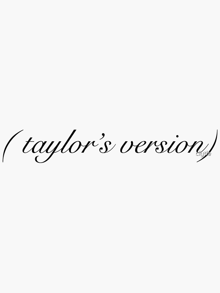 "taylor's version" Sticker for Sale by clytle | Redbubble