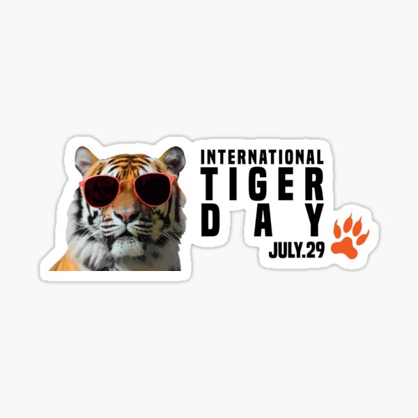 "29 july, International Tiger Day" Sticker for Sale by challengecafe ...