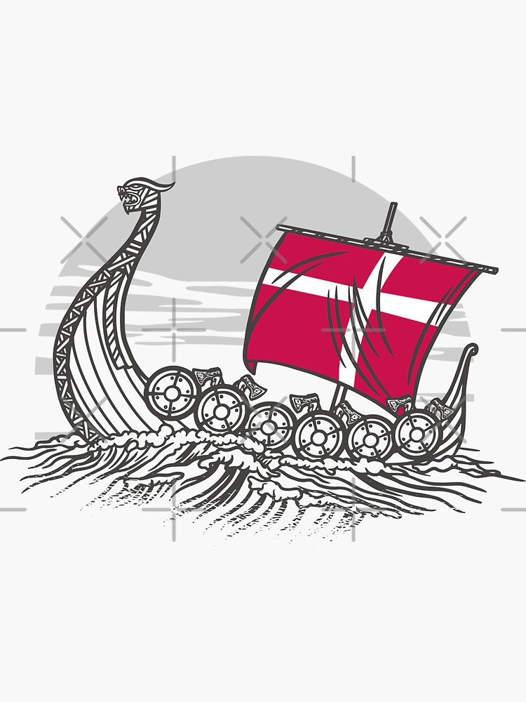 "Danish Viking ship" Sticker by DerSenat | Redbubble