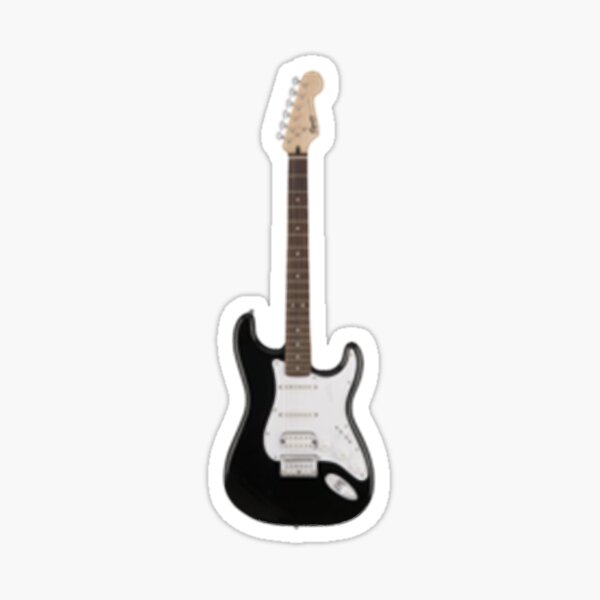 "SQUIER BY FENDER STRAT, BLACK ." Sticker for Sale by FelishaChaffi ...