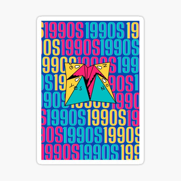 "1990s retro design 12 - Dark Blue Background" Sticker for Sale by ...