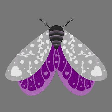 "Ace/Demi Pride Flag Moth" Sticker for Sale by RachelAnitra | Redbubble