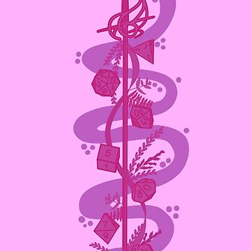 "DND Rapier Dice Pink" Sticker by HappysParadise | Redbubble