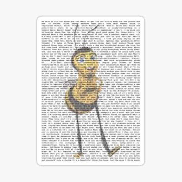 "Bee Movie Script " Sticker by rejeki77 | Redbubble
